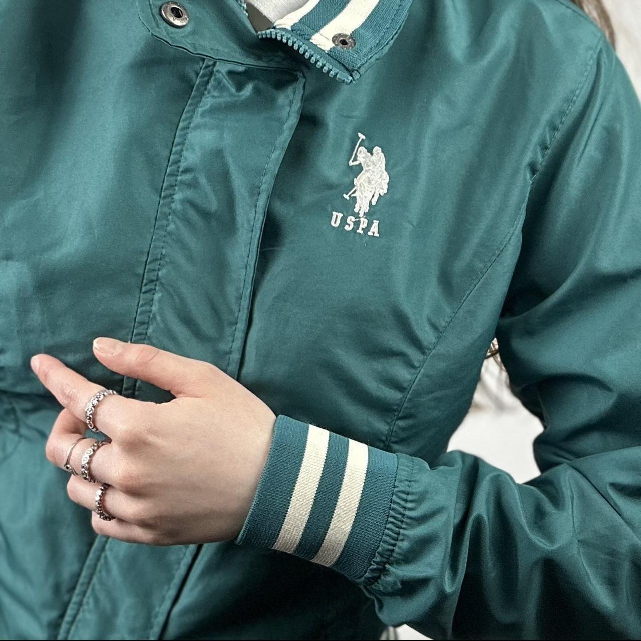 U.S. Polo Assn USPA Teal Rain Jacket Size:... - Depop