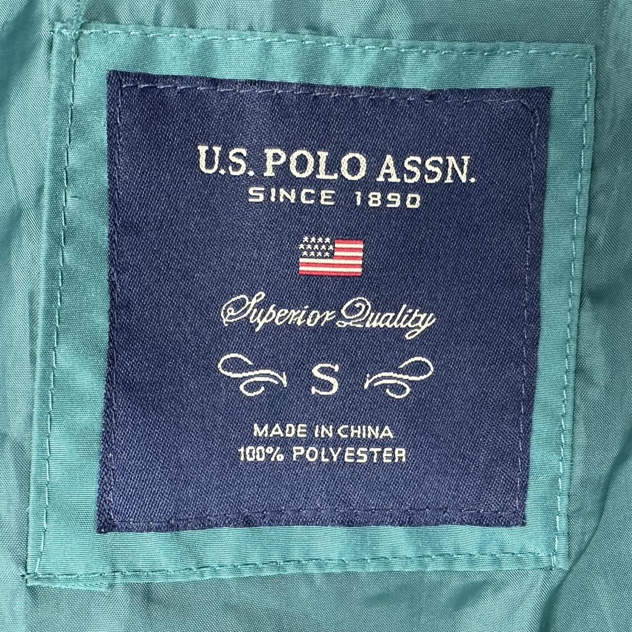U.S. Polo Assn USPA Teal Rain Jacket Size:... - Depop