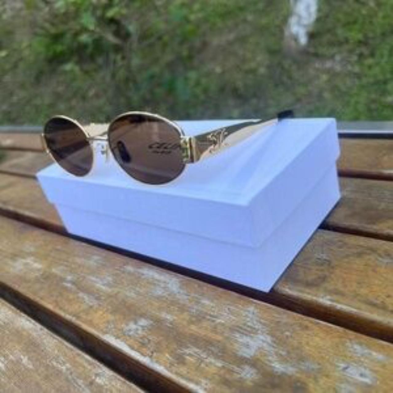 Celine Sunglasses Ladies Gold Brand New Ladies Depop