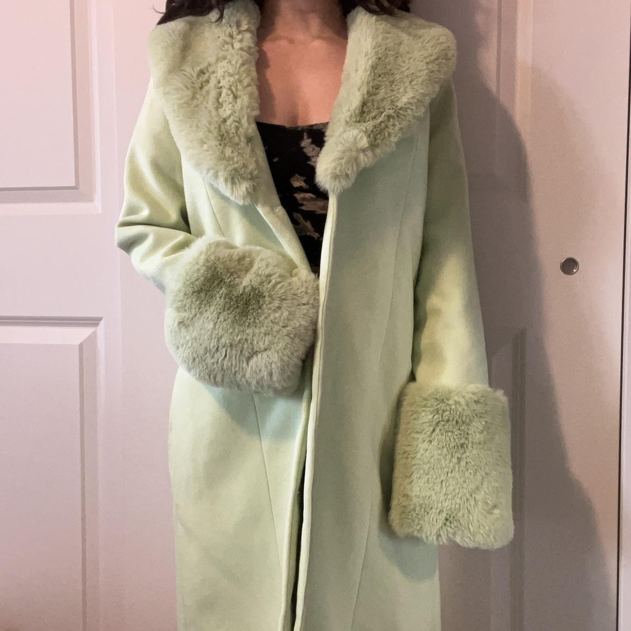 Wild Fable Women's Green Coat | Depop