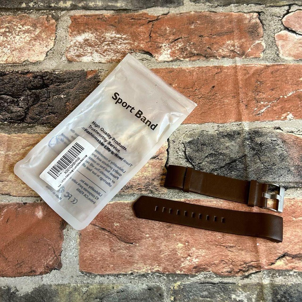 Fitbit Charge 2 Genuine Leather Brown Sports Band-... - Depop