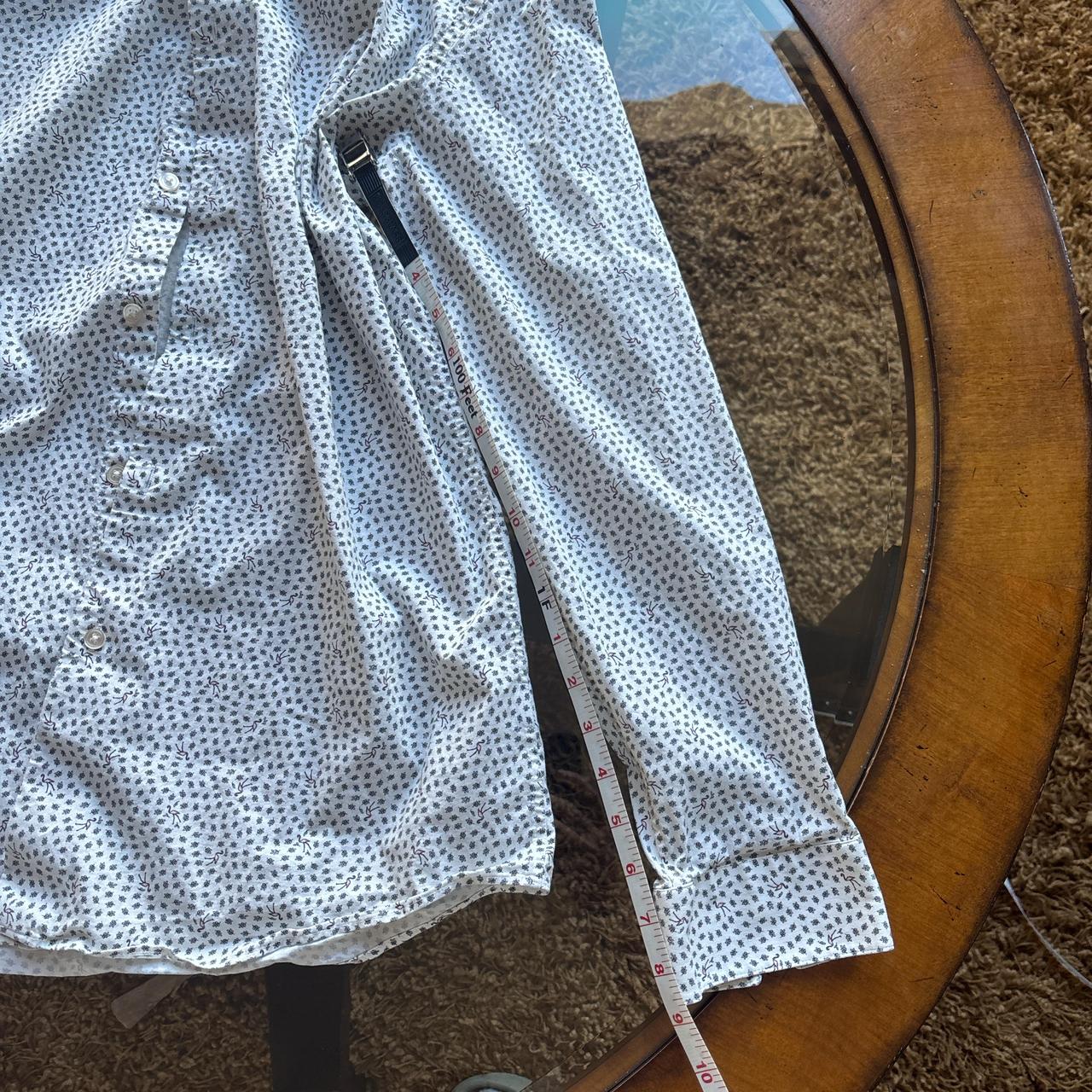 White and black flamingo pattern button up dress... | Depop