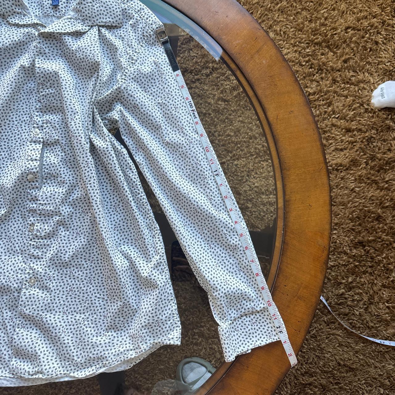 White and black flamingo pattern button up dress... | Depop