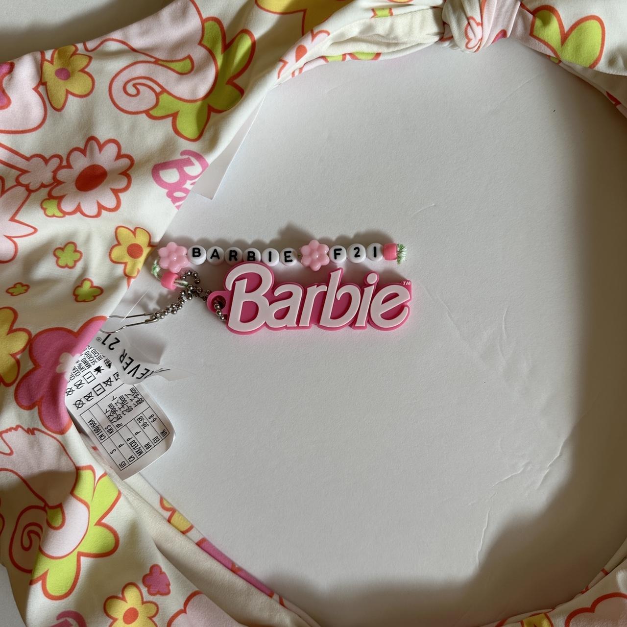 Barbie floral monokoni swimsuit Size: Small Brand:... - Depop