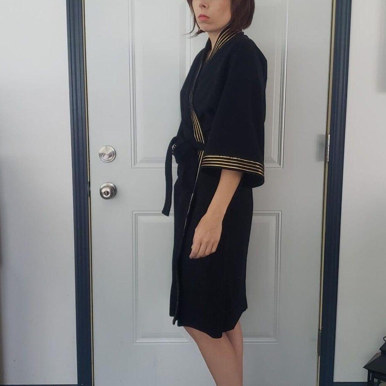 80s Black and Gold Robe This robe from Sears is in... - Depop