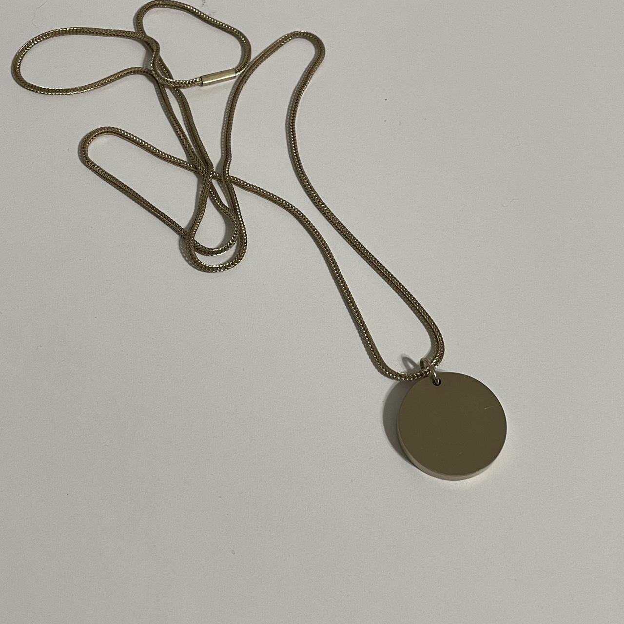 Cos pendant necklace 1” pendant 30” chain | Depop