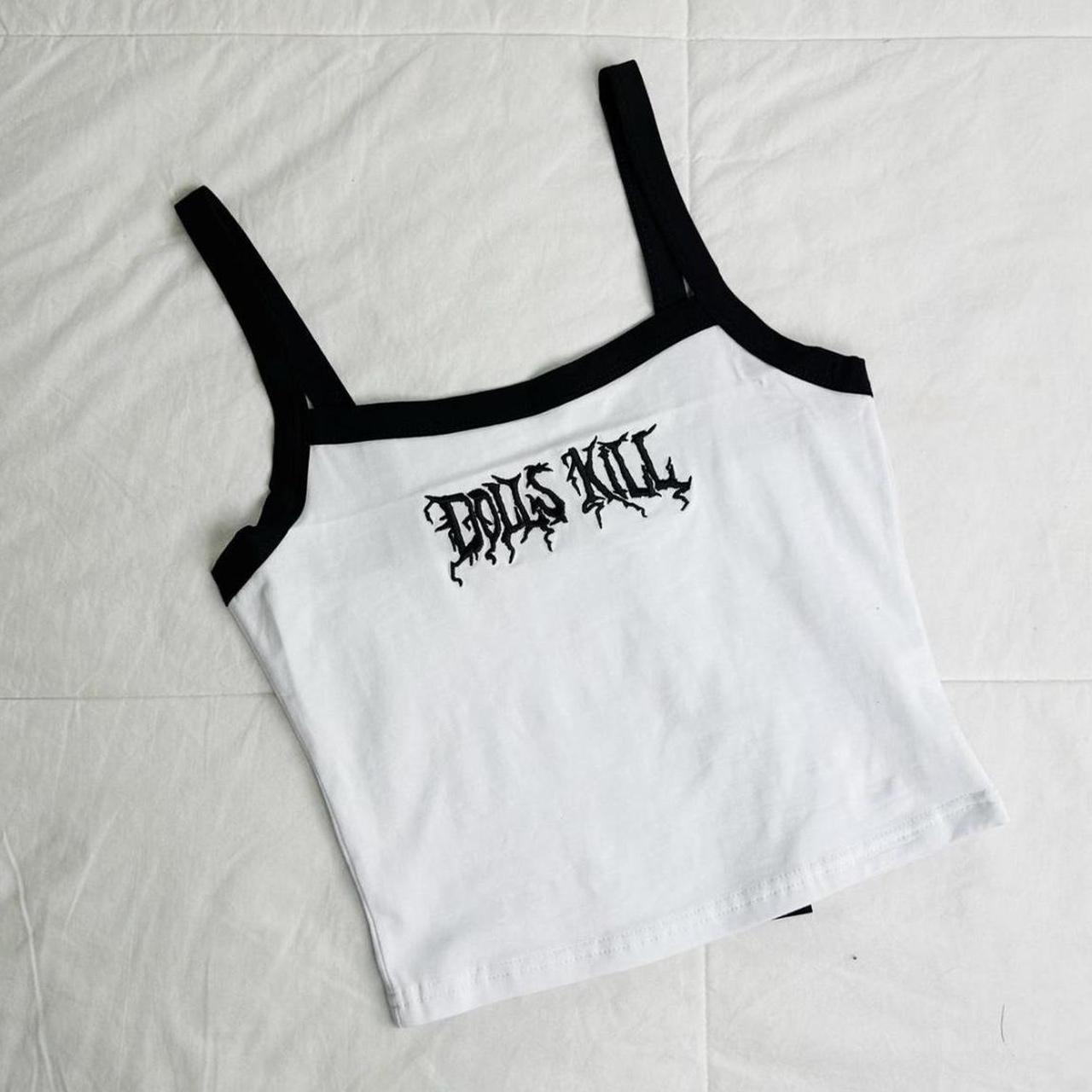 Dolls kill logo crop top | size small | brand new... - Depop