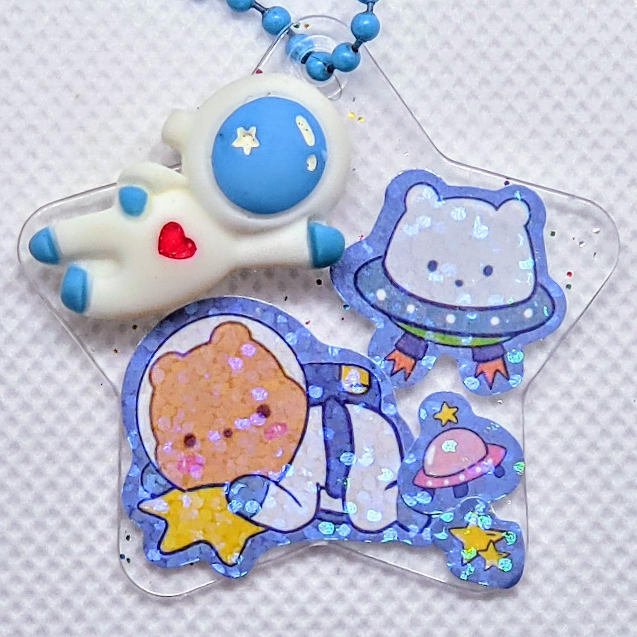 Glitter Transparent - Guka Star Shape Keychain -... - Depop