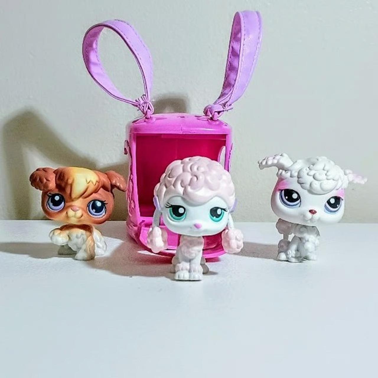 Littlest Pet Shop Poodle Lot - LPS Dog Carrier... | Depop
