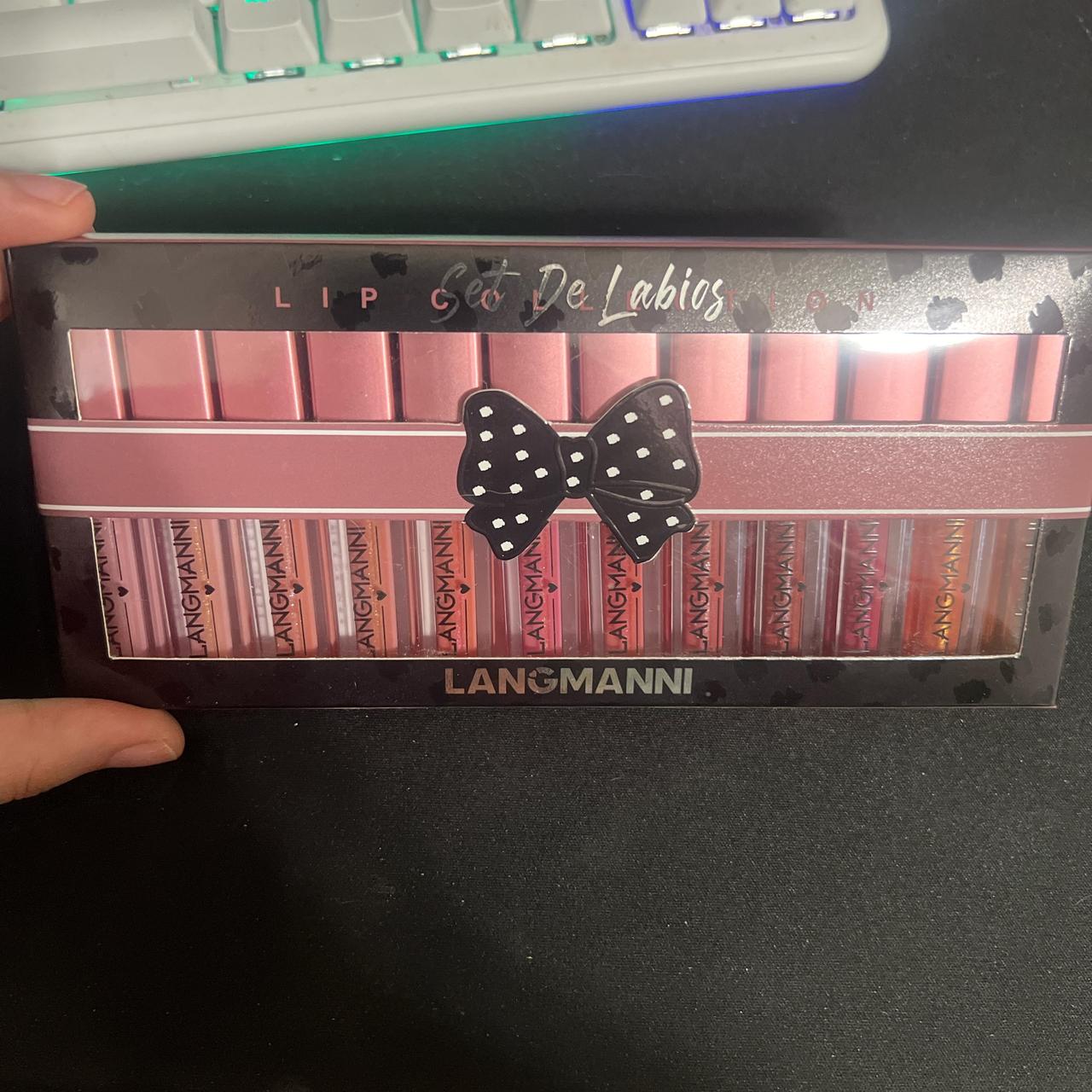 Langmanni lip gloss set - 12 shades in a cute box... | Depop