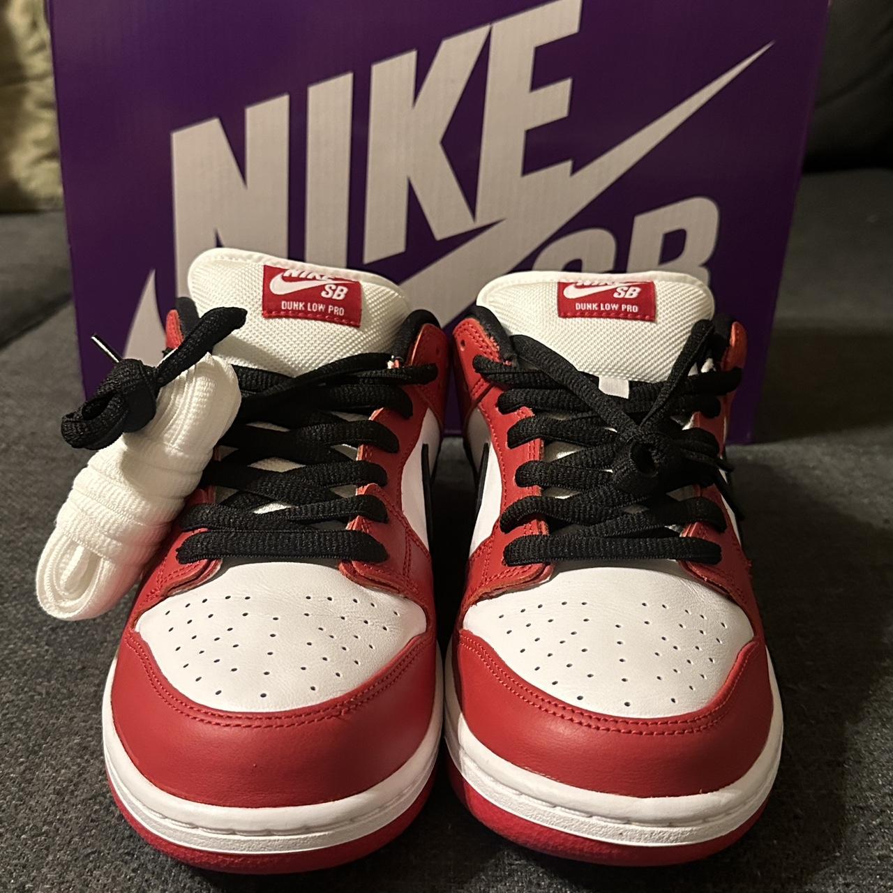 Nike SB Dunk Low Pro - Varsity Red - US10! Men’s... - Depop