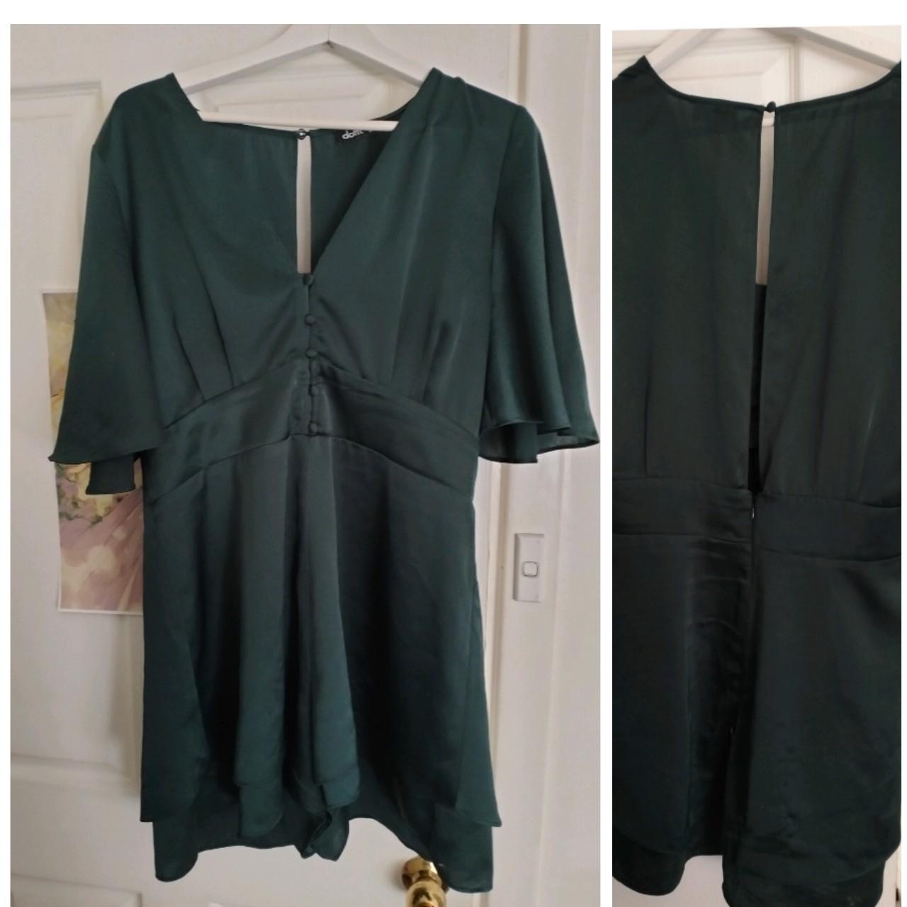 Dotti emerald green playsuit. Size 16. - Depop