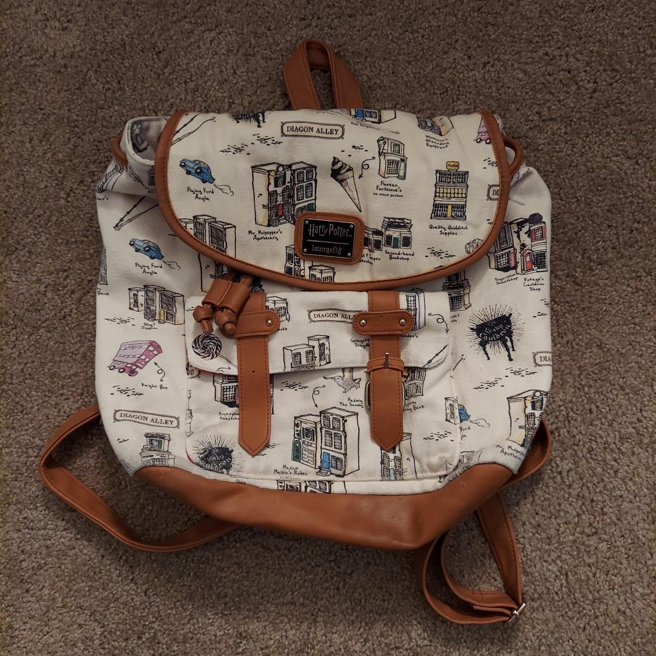 HARRY POTTER Canvas Loungefly Backpack Has some... - Depop