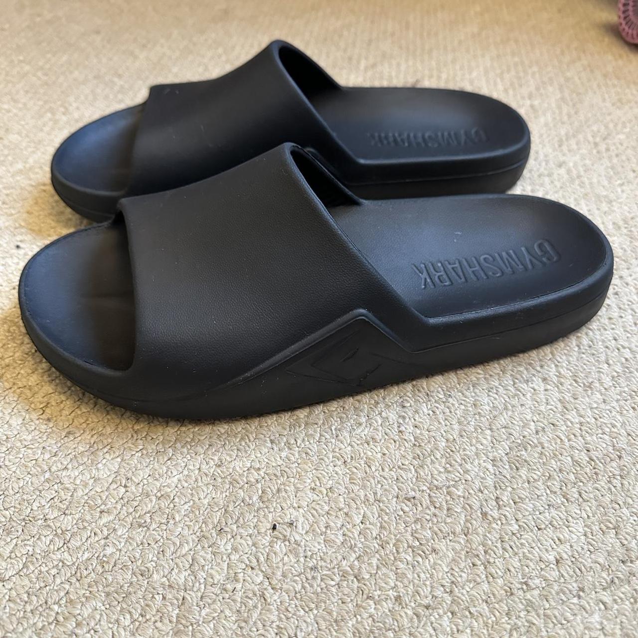 Gymshark Sliders UK Size 9, Black. Worn a few... - Depop