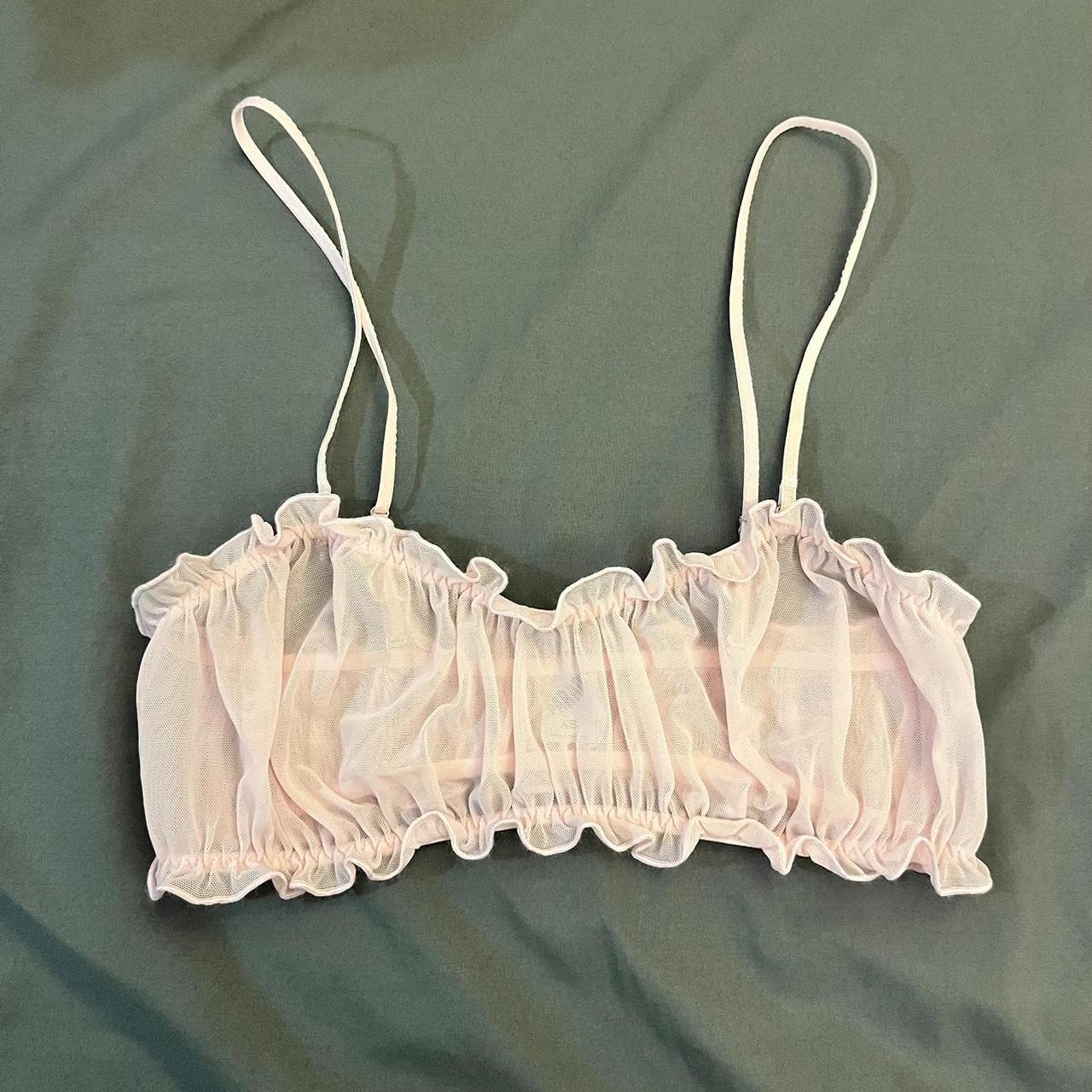 sheer romance flutter bralette from Parade. cute but... - Depop