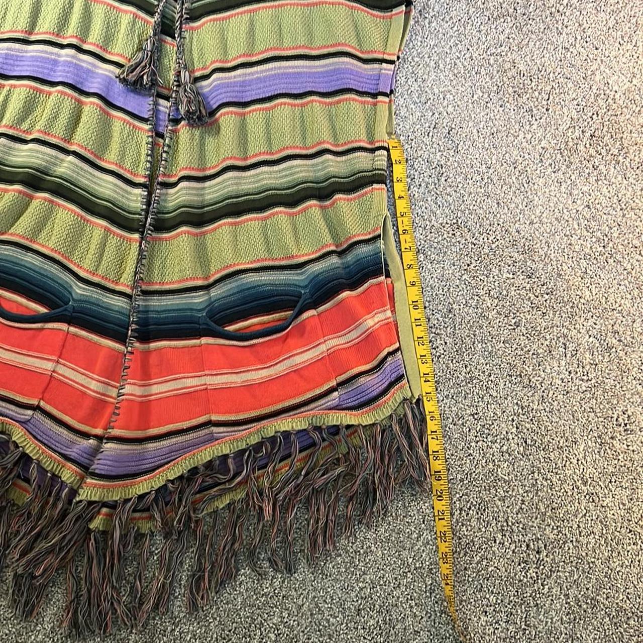 Anthropologie MOTH Calexico Hooded Fringe Poncho... | Depop