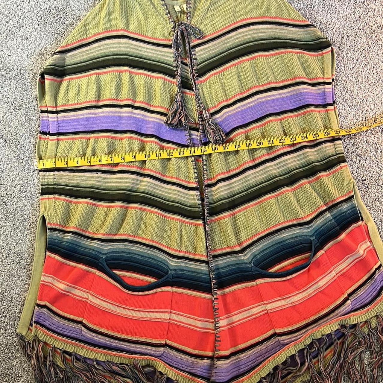 Anthropologie MOTH Calexico Hooded Fringe Poncho... | Depop
