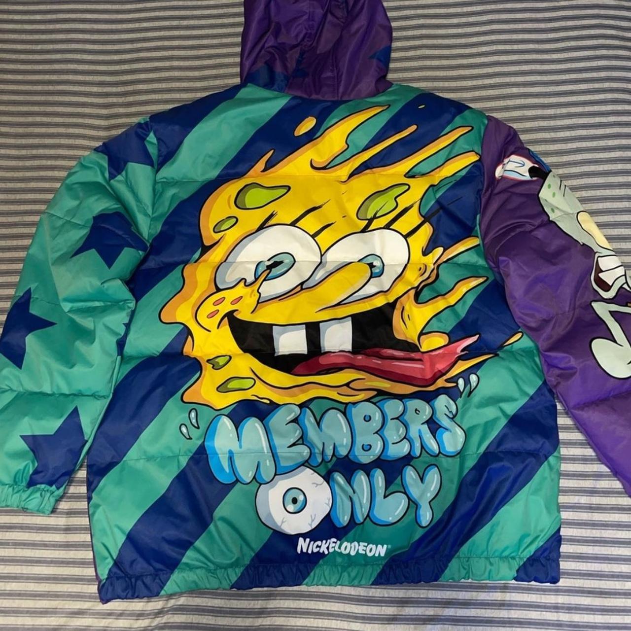 Members Only X Nickelodeon (Purple/Green) Puffer -... - Depop