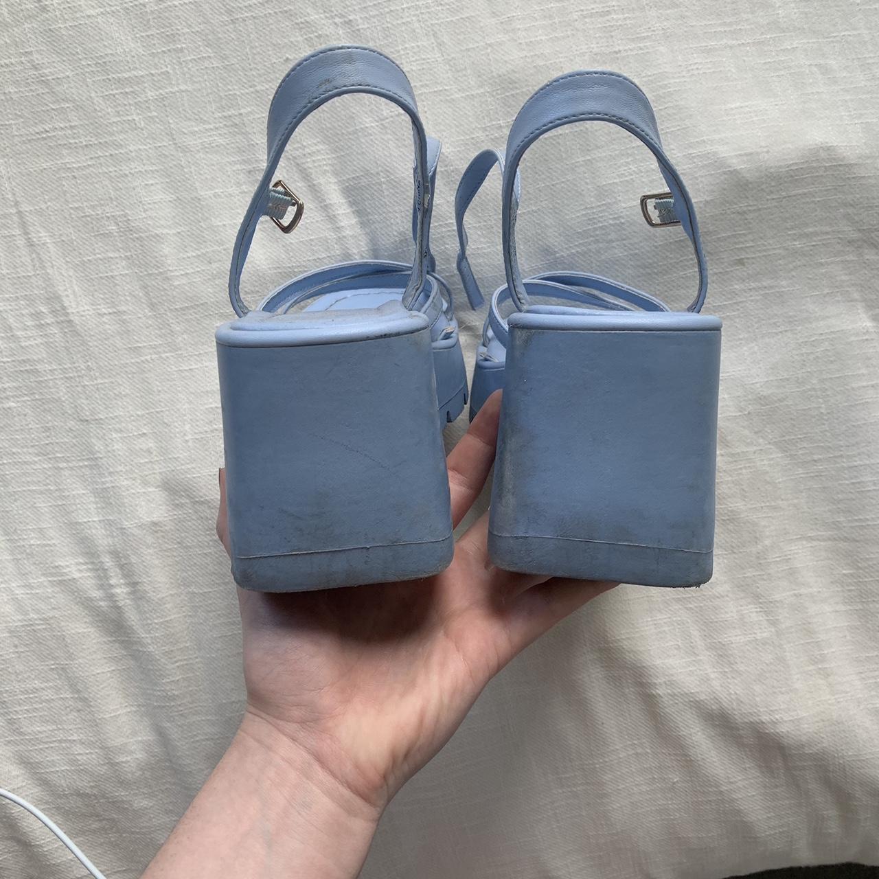 baby blue platform sandals size nine and a half... - Depop