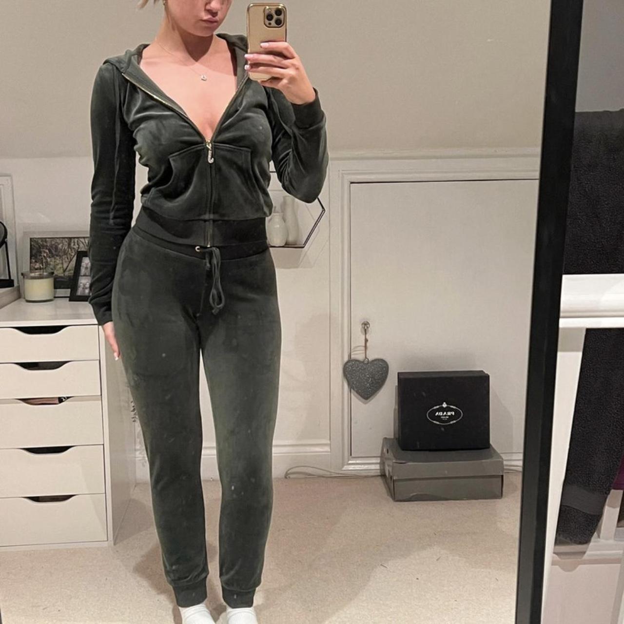 Forest green juicy couture tracksuit super soft... - Depop