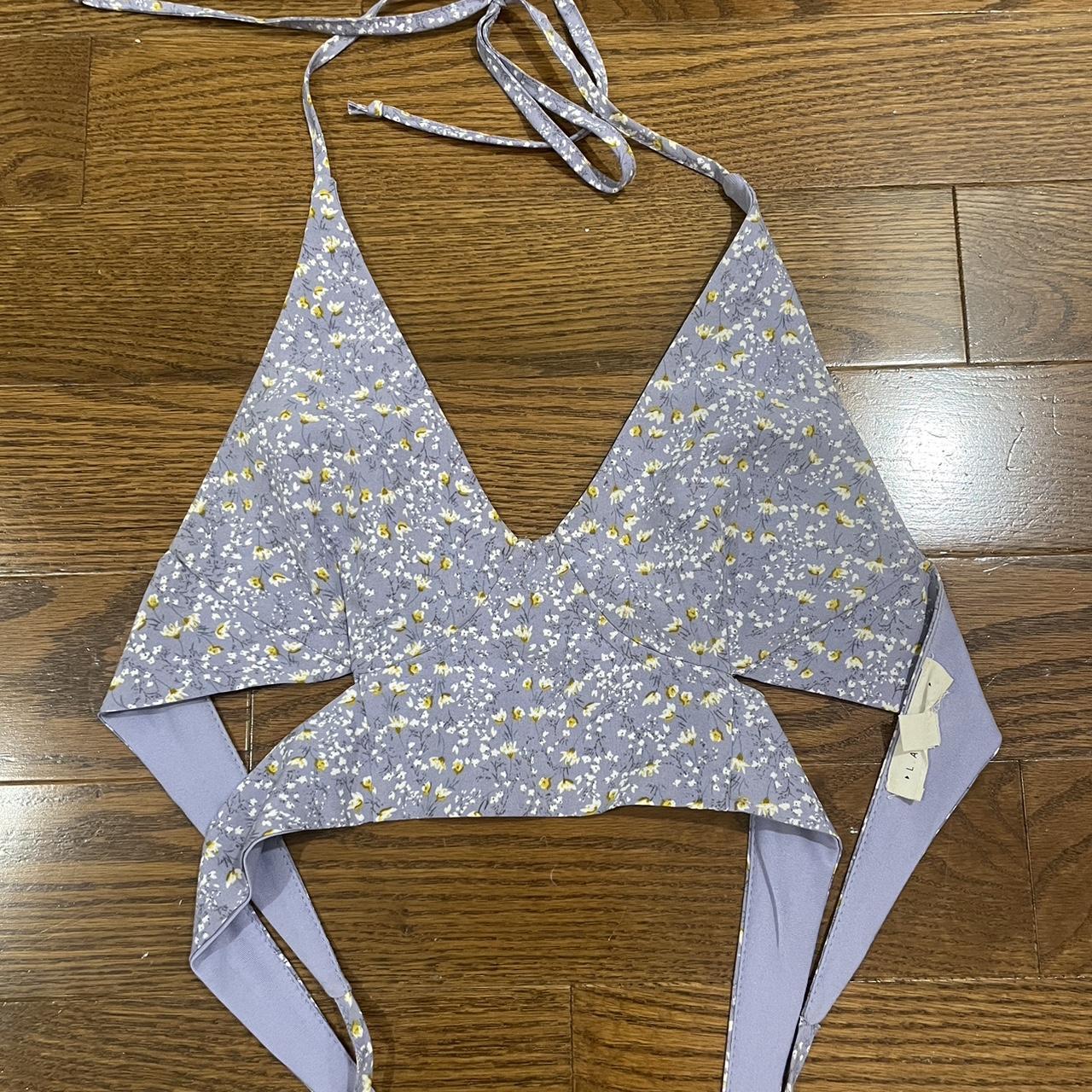 cute tie floral top from pacsun - Depop