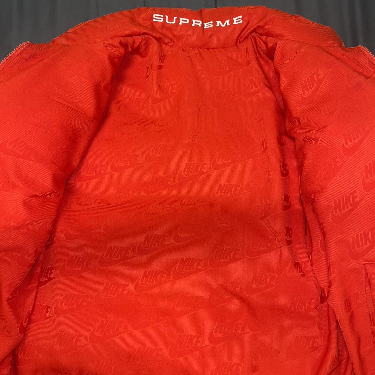 Nike-Supreme Reversible puffer jacket Worn a couple... - Depop