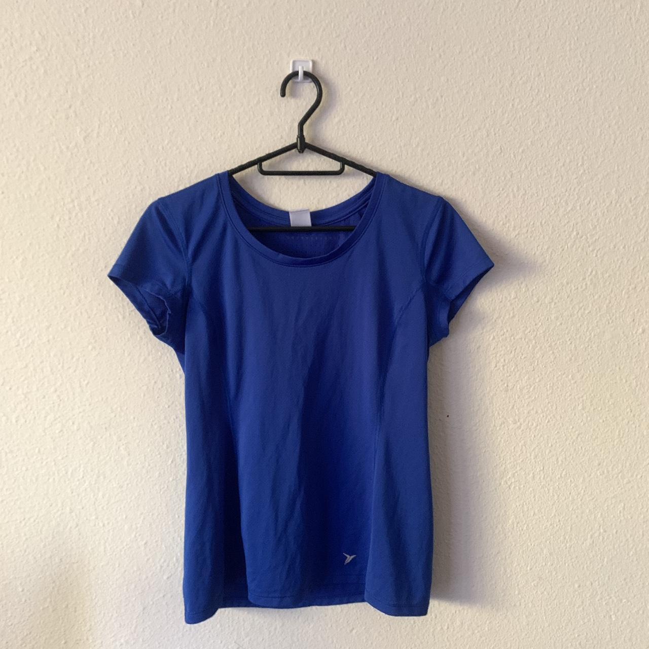 Blue old navy workout top in cobalt blue xs - Depop