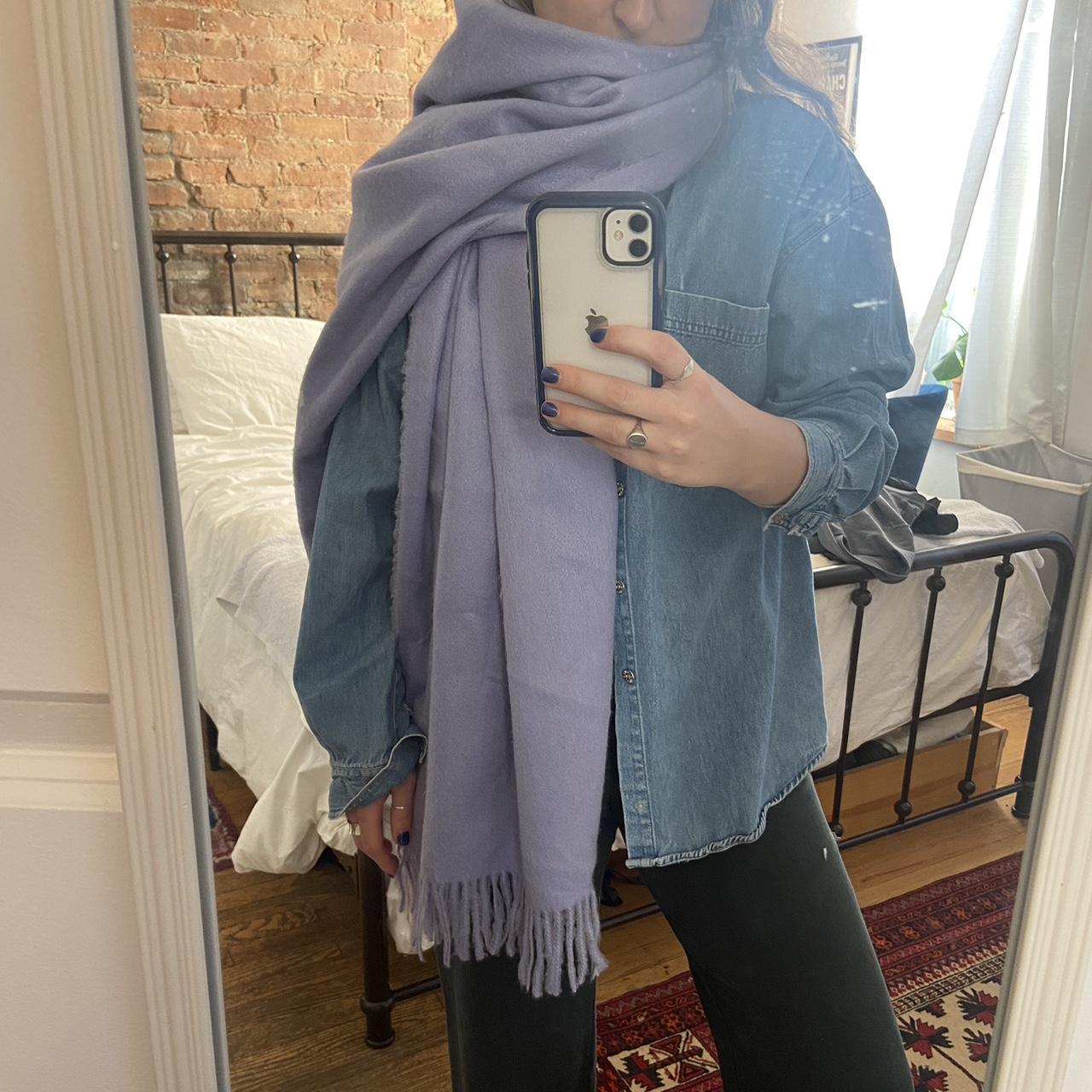 Gorgeous periwinkle / light purple scarf from Mango!... - Depop