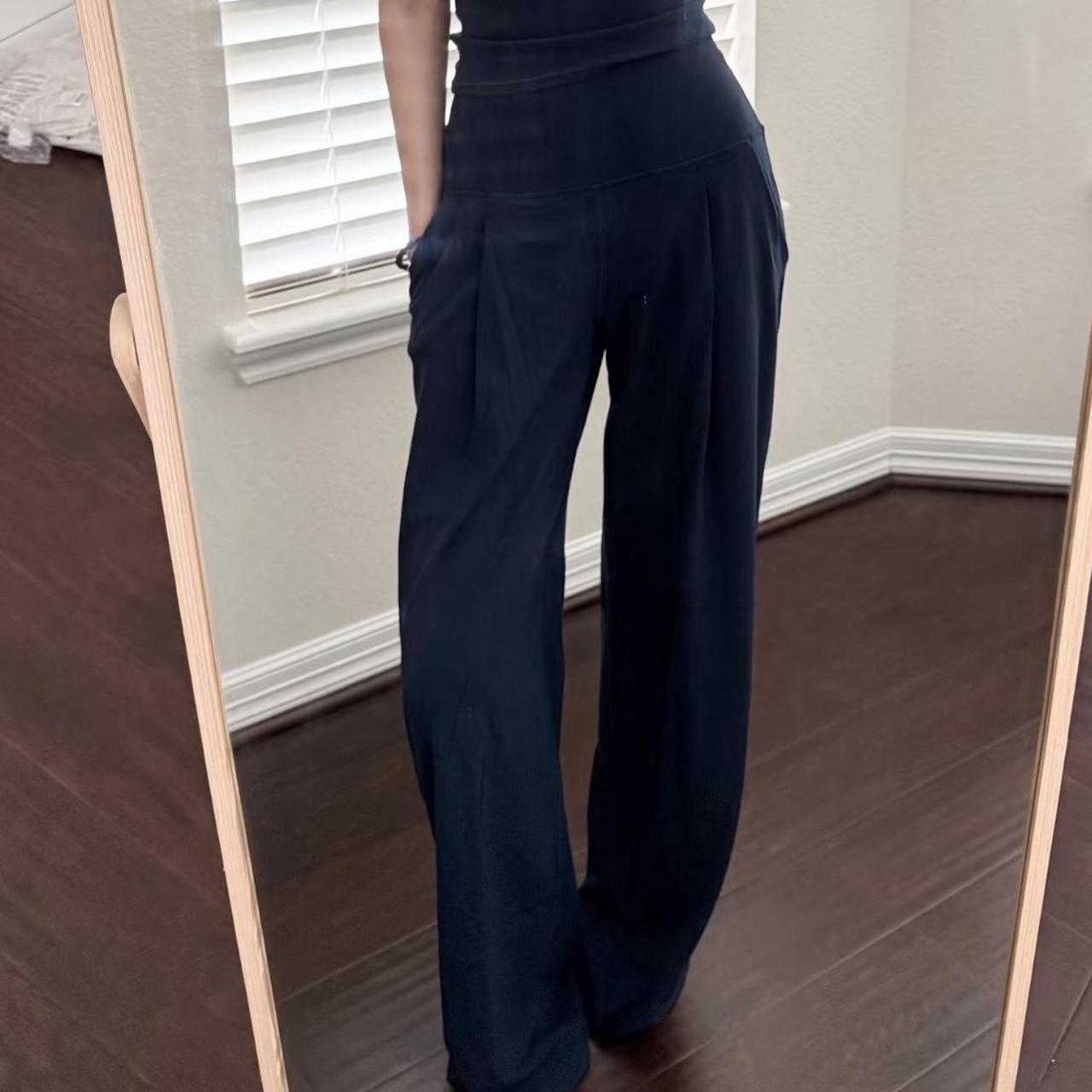 Lululemon black align palazzo pant size 4 (AU... | Depop