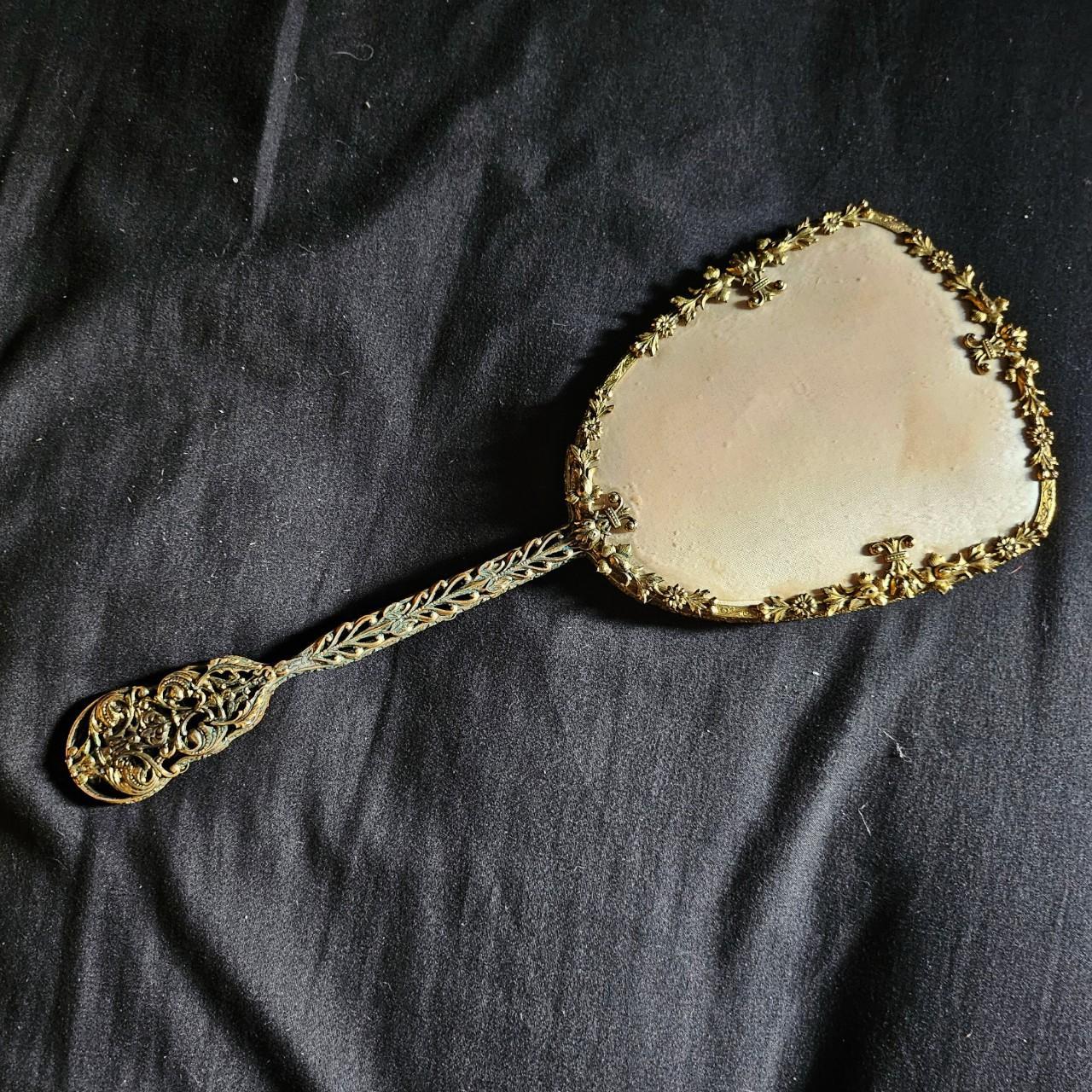 Vintage hand mirror. Spits on glass from age, other... - Depop