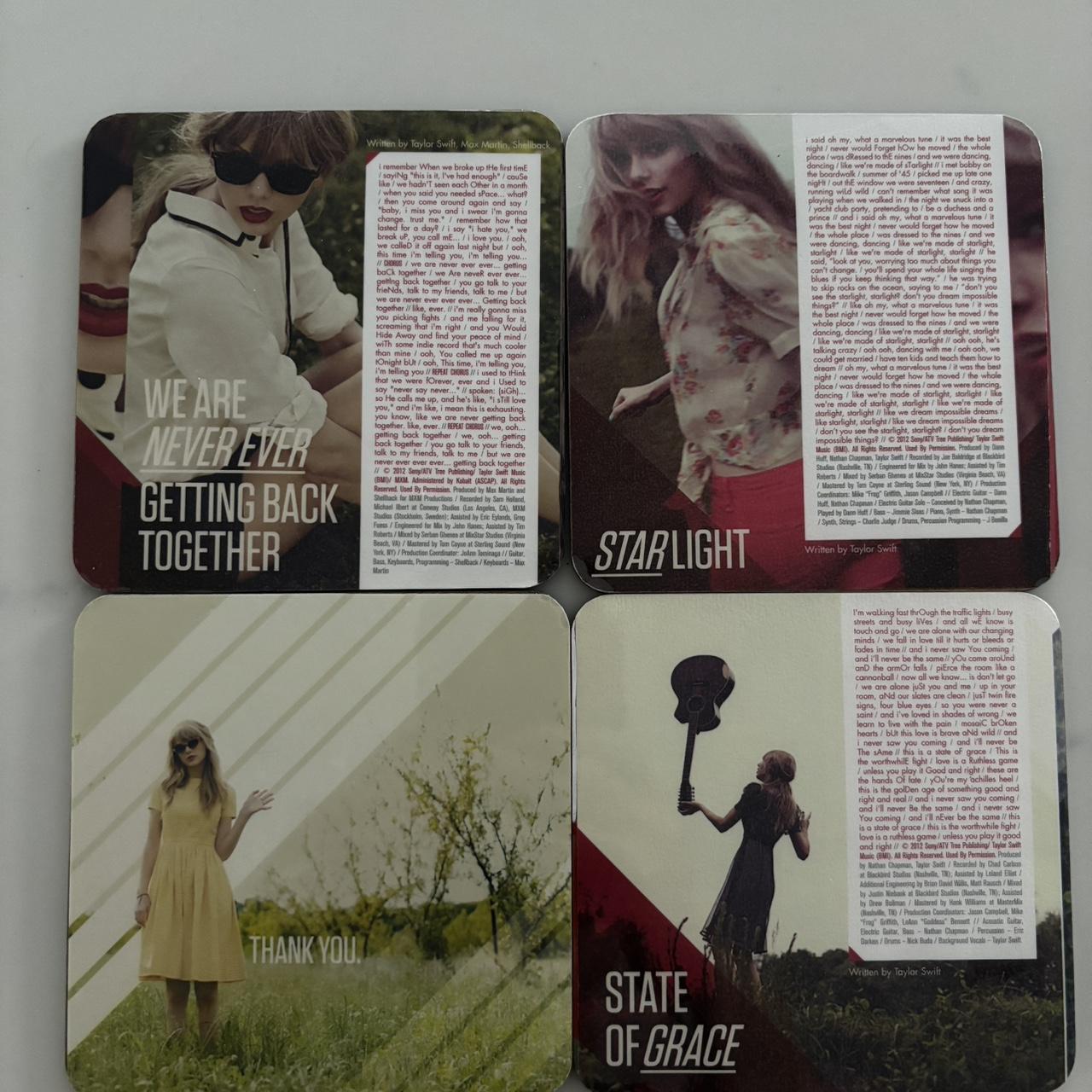 Taylor Swift Red Coasters - Depop