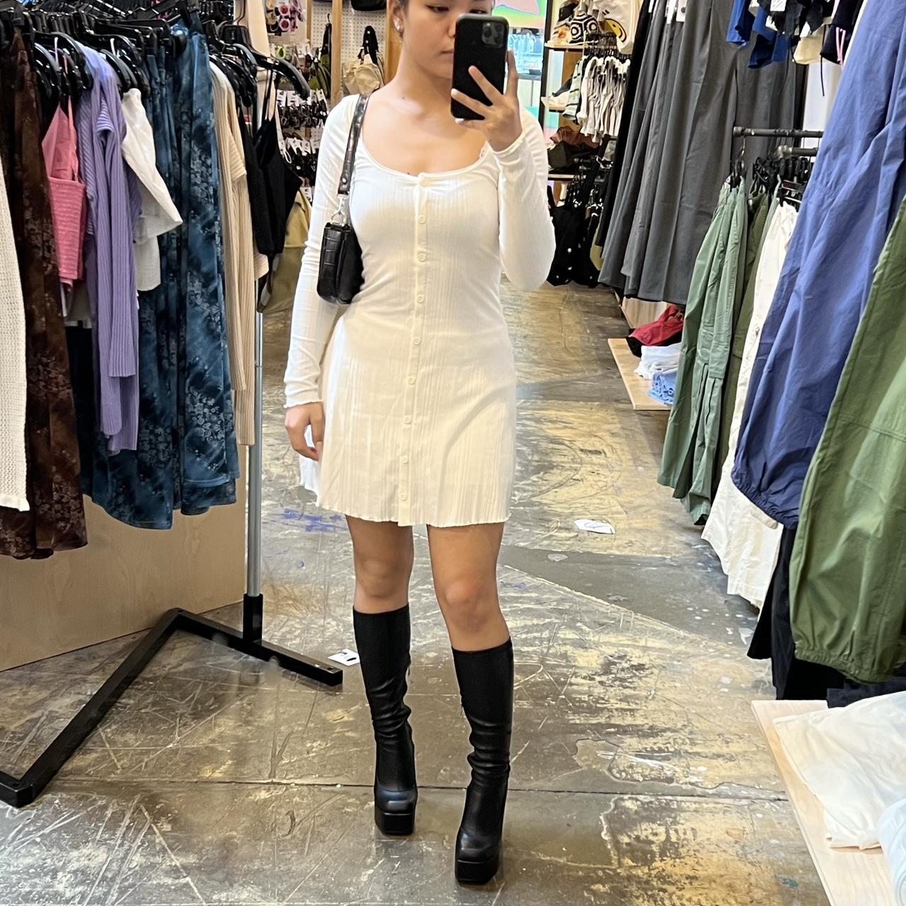 Black mid- high platform heels SUPER PLATFORM so... - Depop