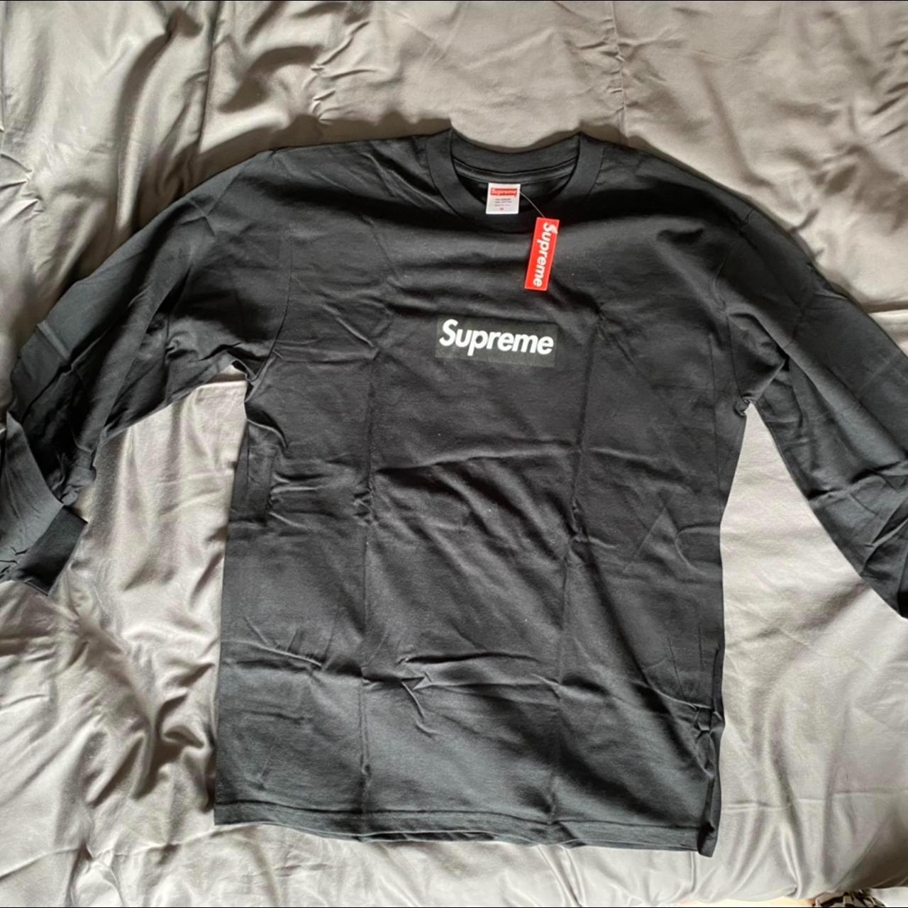 Supreme Box Logo Black Long Sleeve Medium M Bogo... - Depop