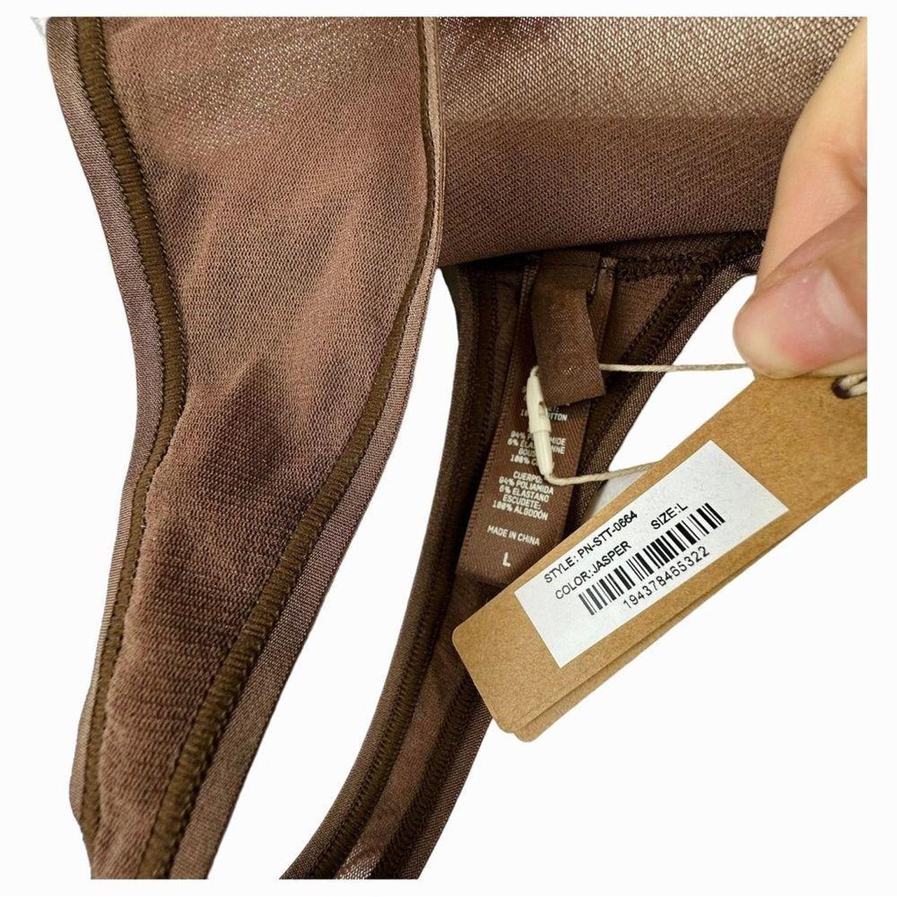 Skims Summer Mesh String Thong in Jasper Brown NWT... - Depop