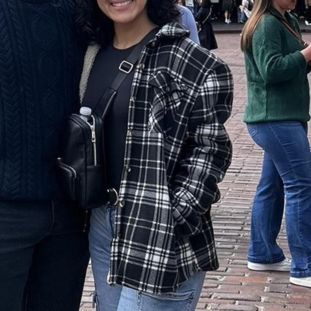 Sherpa Plaid Jacket Super cute shacket to keep you... - Depop