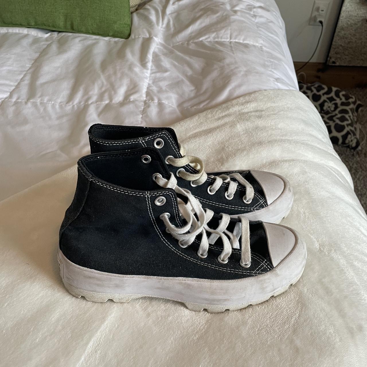 black platform converse shoes #shoes #converse... - Depop