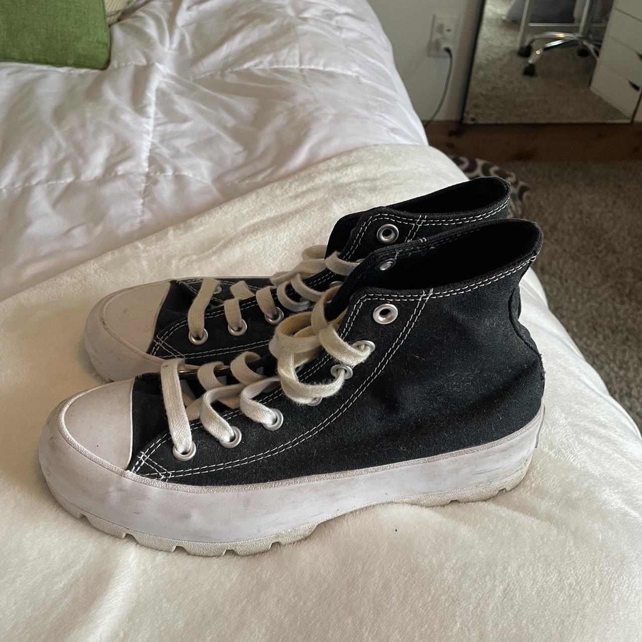 black platform converse shoes #shoes #converse... - Depop
