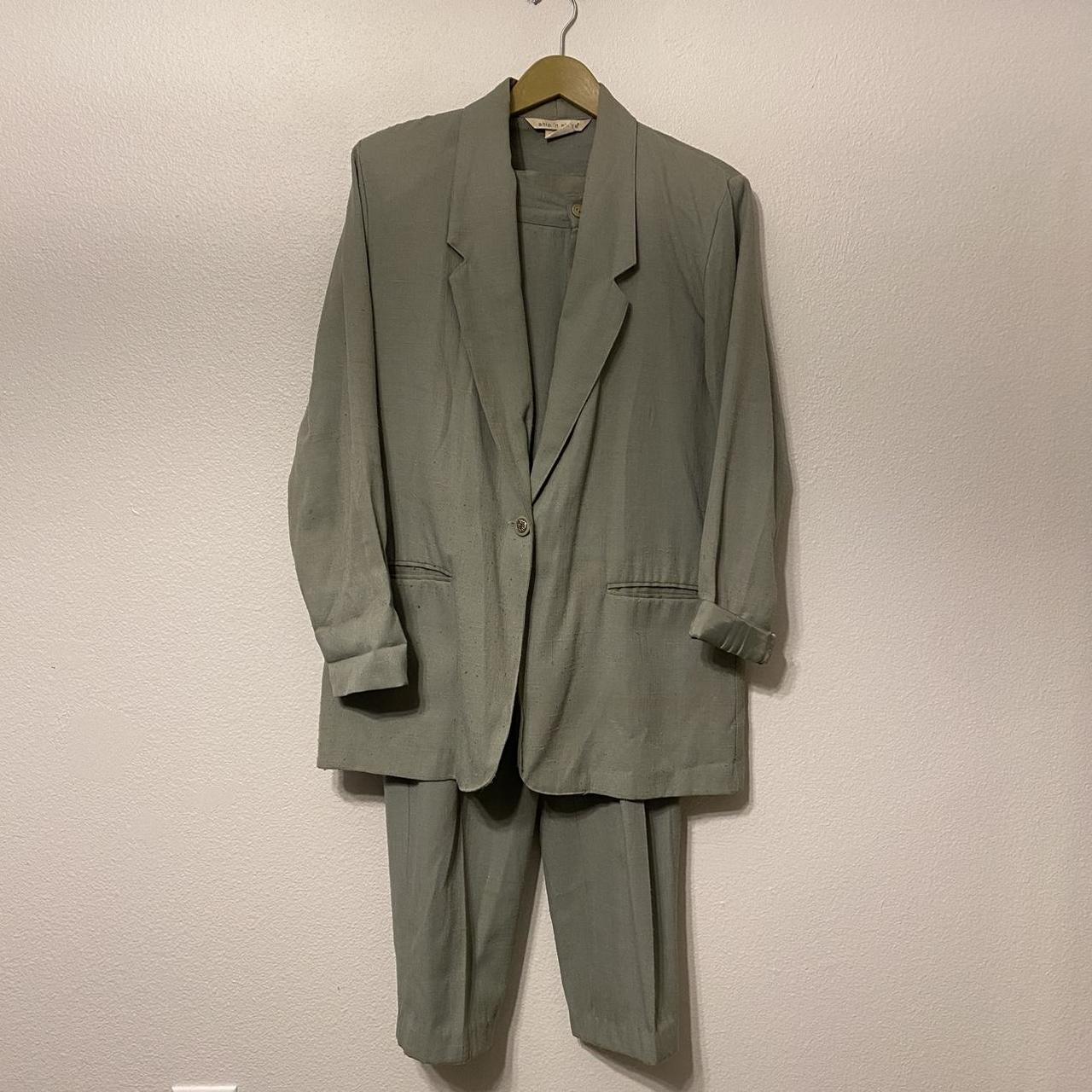 Vintage olive green shore’n shore pant suit set with... - Depop