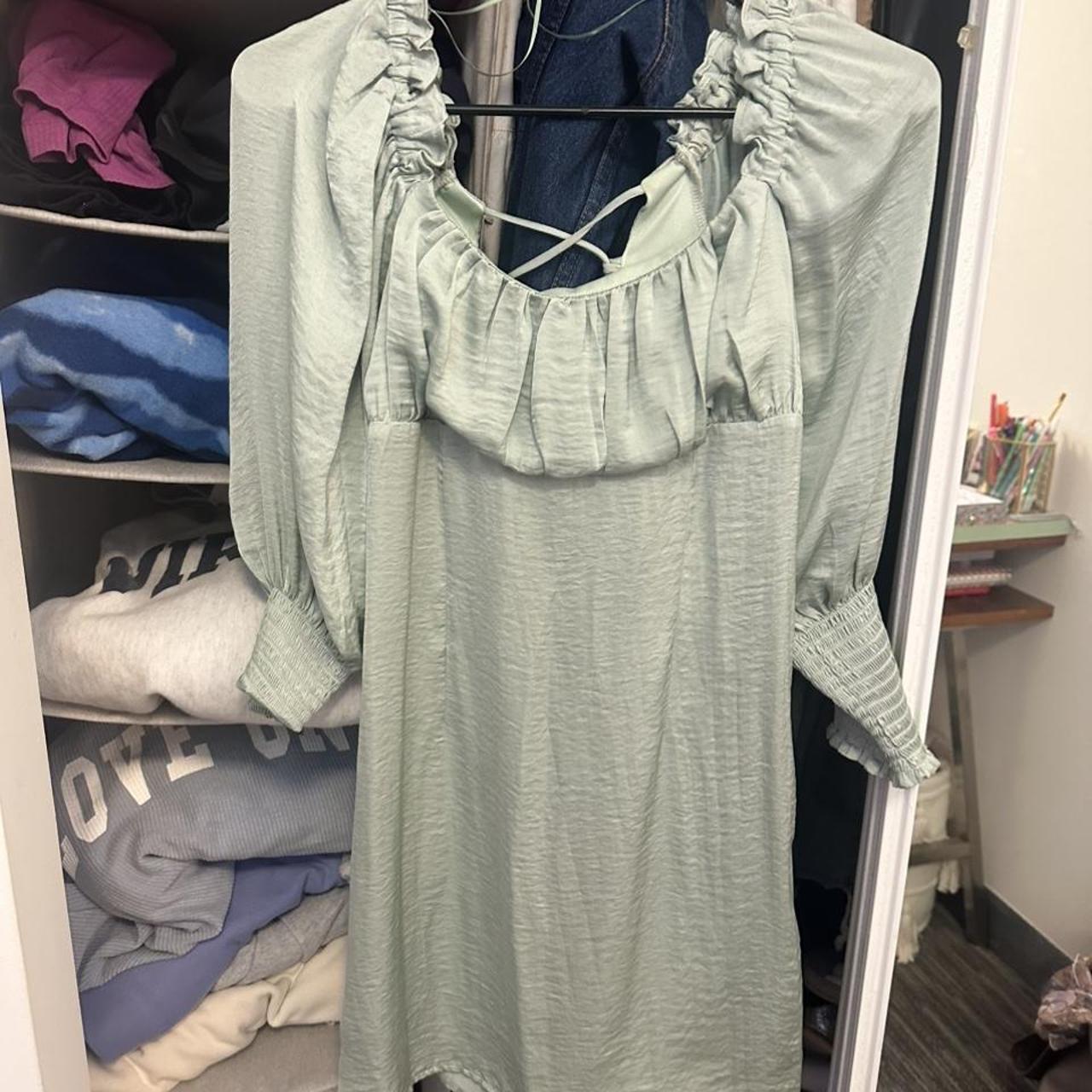 teal altard state dress worn once for an hour ! - Depop