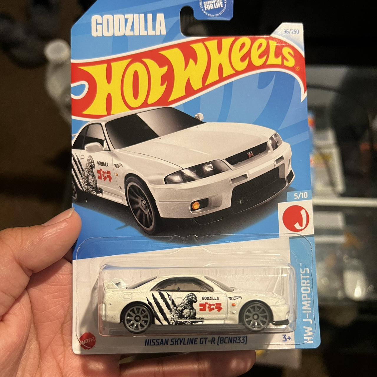 Hot Wheels Godzilla Nissan Skyline GT-R (BNR34)... - Depop