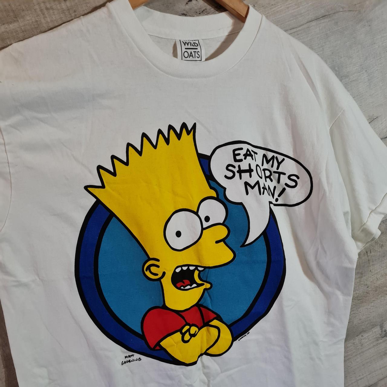 The Simpsons Bart Simpson tee shirt white w/... - Depop