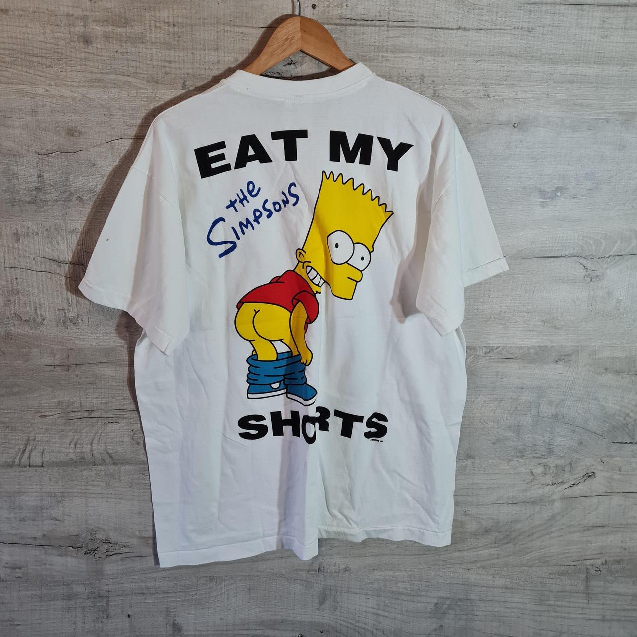 The Simpsons Bart Simpson tee shirt white w/... - Depop