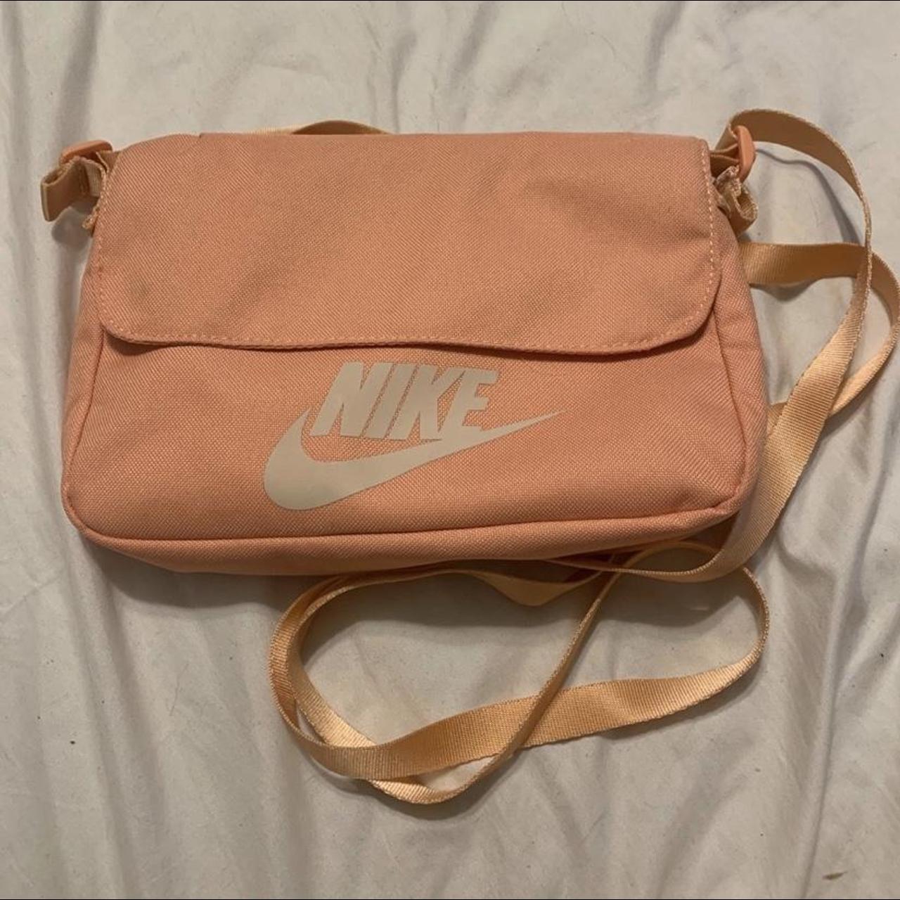 Coral pinkish Nike over the shoulder hand bag - Depop