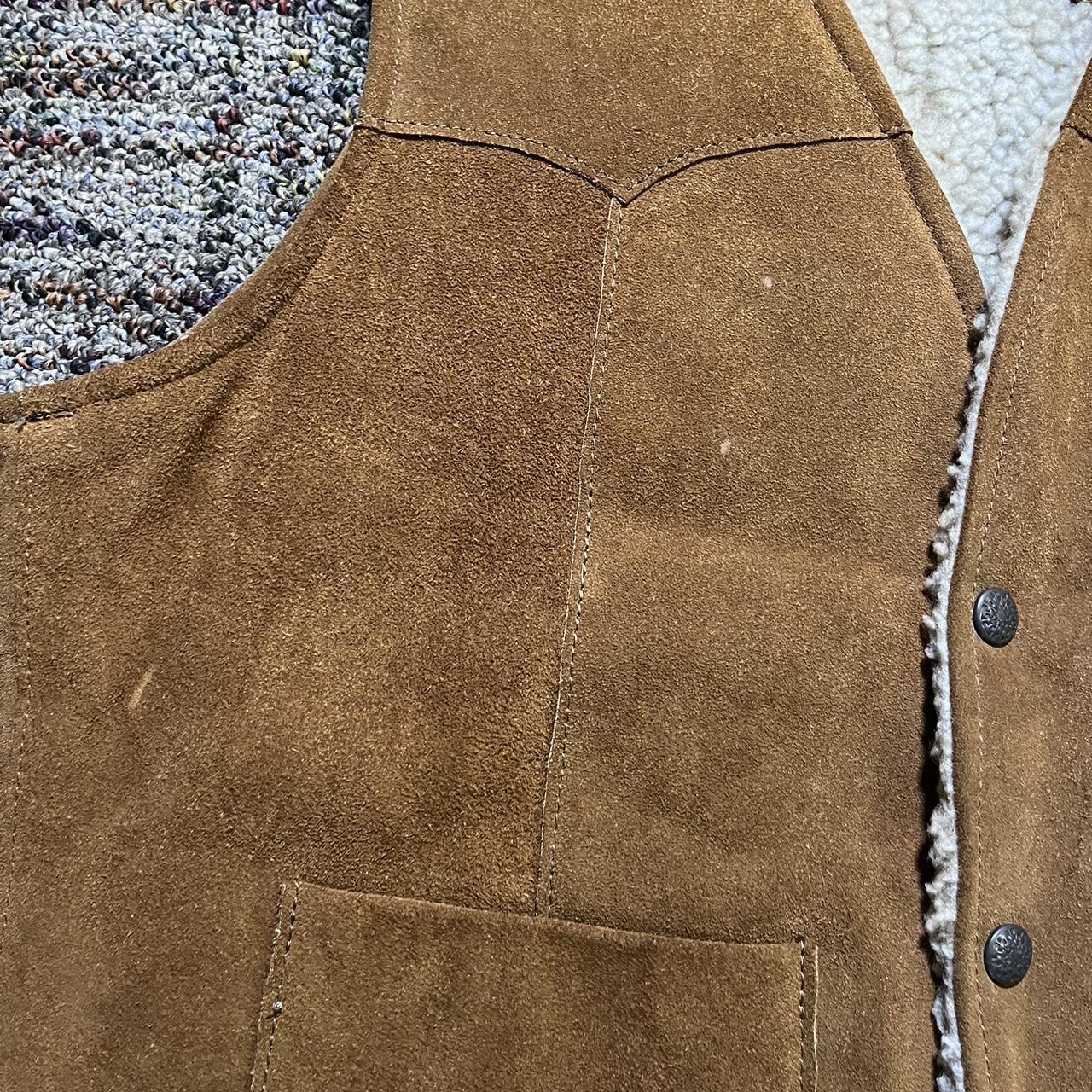 Simco suede vest Genuine leather 8.5/10 condition... - Depop