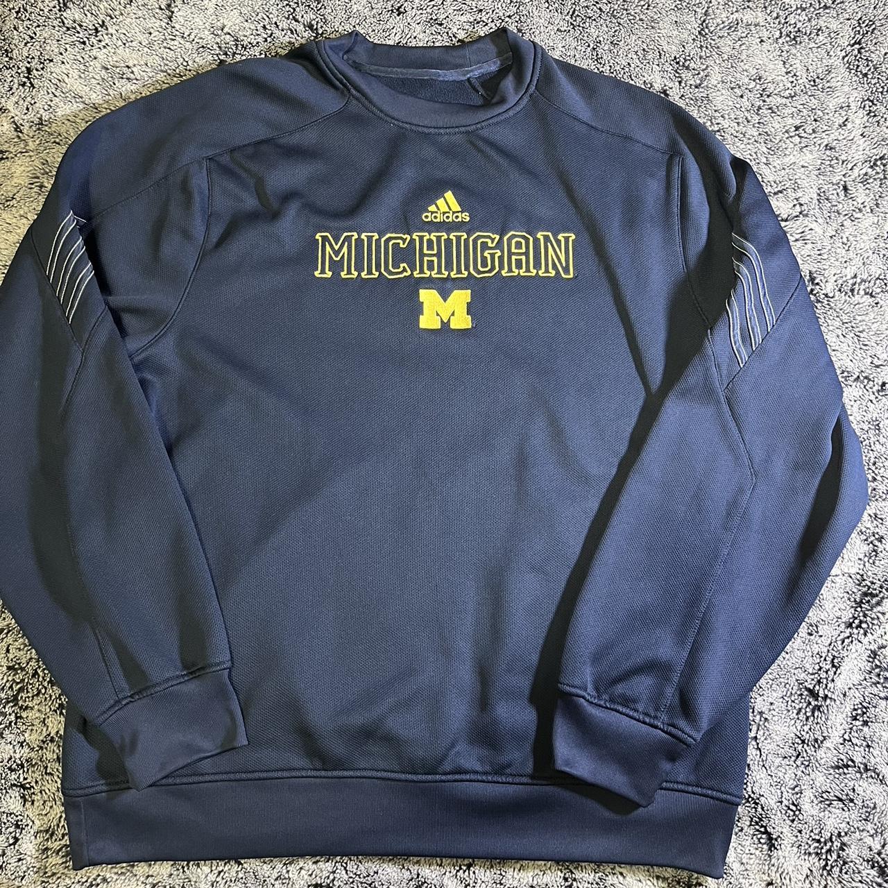 Adidas Michigan Crewneck Very cozy Size L 9/10... - Depop