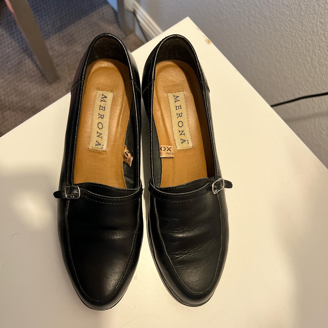 Merona Women's Black and Silver Loafers | Depop