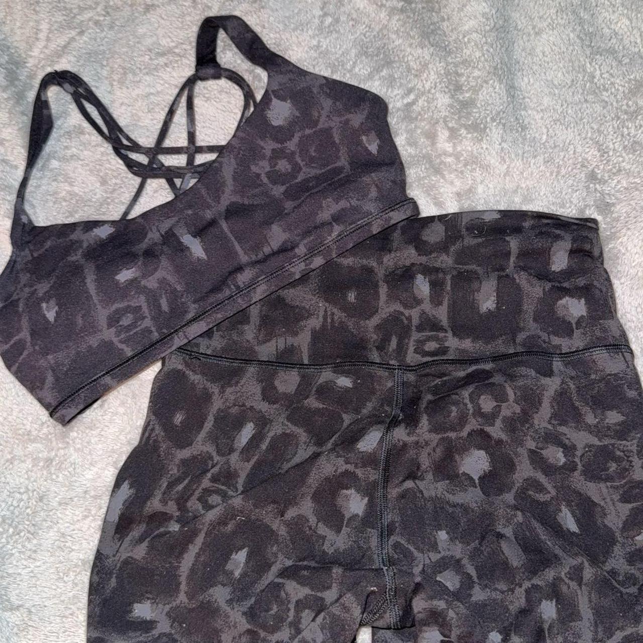 Lululemon black leopard set. both size 6 Free to be... | Depop