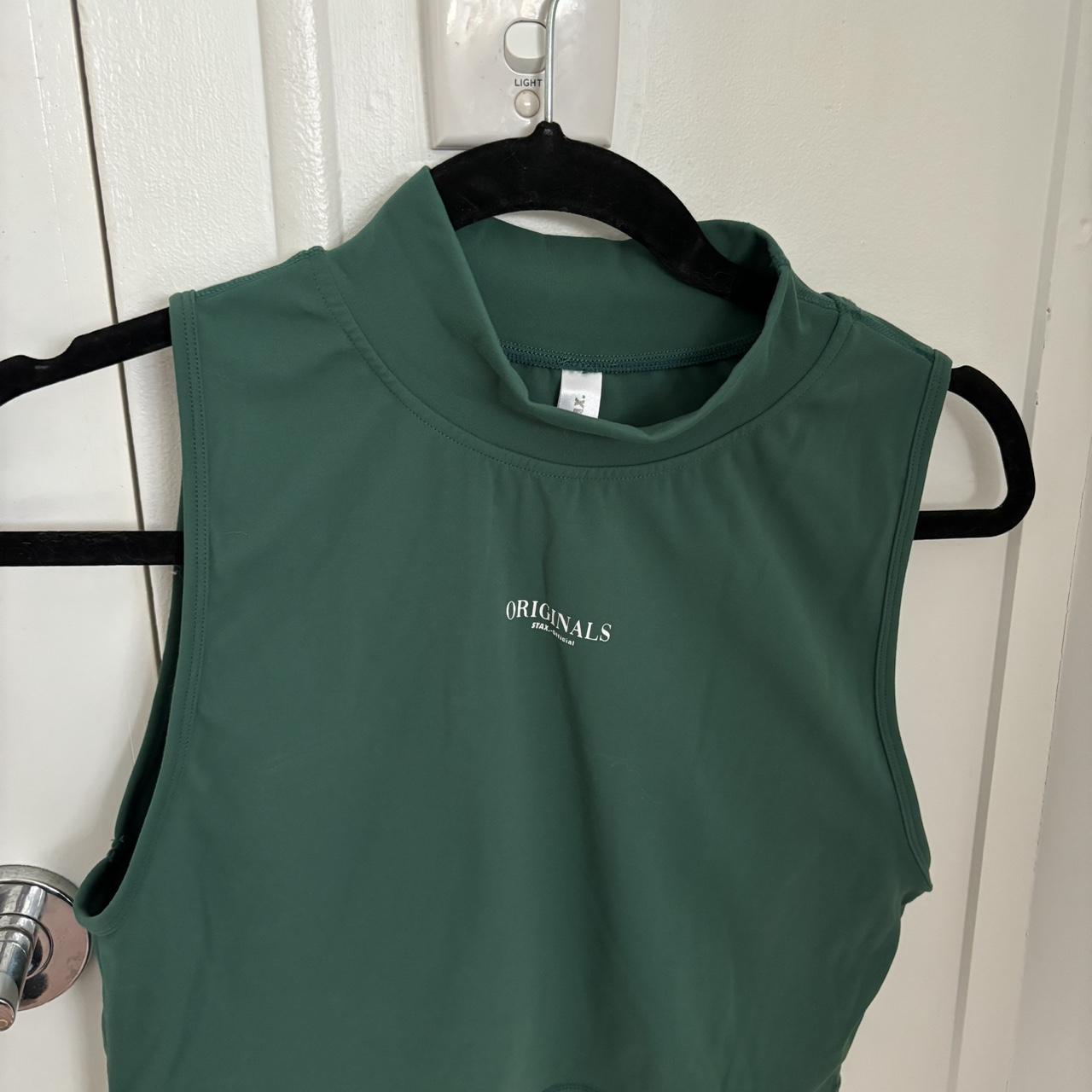 XL STAX high neck cropped tank. worn once - Depop