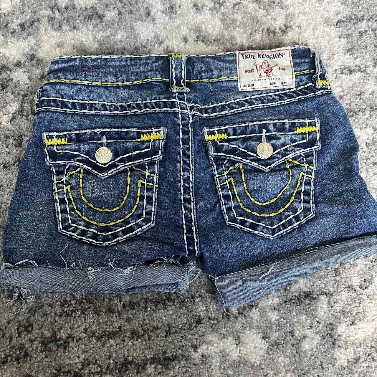 true religion shorts these shorts are super cute... - Depop