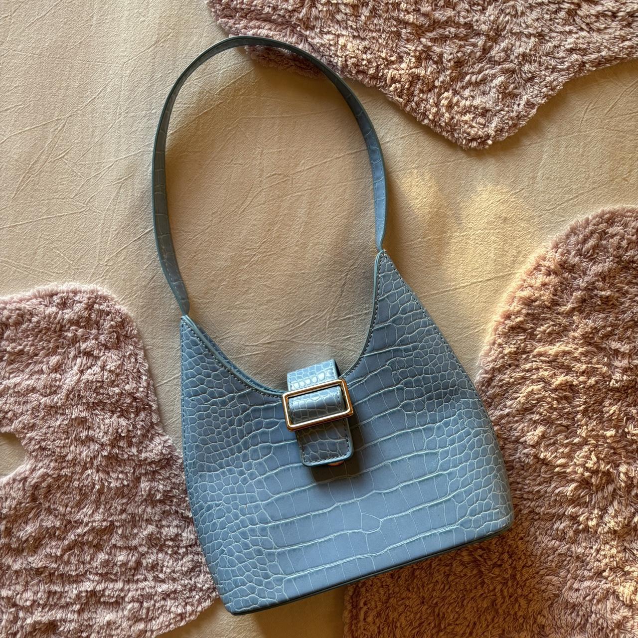 Selling a light blue croc bag from princesspolly,... - Depop
